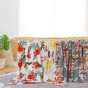 insular Swaddle Blankets Beanie Hat Headband Sets, Newborn Baby Girl Swaddle Sack, Receiving Blankets Infant Baby Gifts, Photo Props Photography(White Lily)