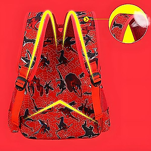 Licputalch Kids School Backpack for Kids Boys Girls, Waterproof Red Backpack for 4-6-8-10-12