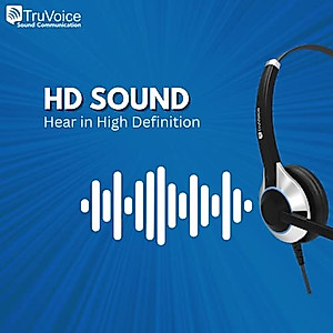 Headset Training Solution (Includes 2 x TruVoice HD-550 Premium Double Ear Headsets with Noise Canceling Microphone,Training Cord and Smart Lead - Works with 99% of Phones with RJ9 Headset Port)