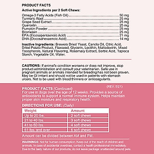 Dog Allergy Chews - 90 Delicious Soft Chew Treats - Anti Itch Allergy Relief for Dogs and Cats - Boosts Immune System, Promotes Skin Health - Seasonal Allergy Treatment for Pets - Made in The USA