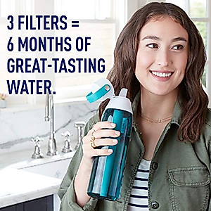 Brita Insulated Filtered Water Bottle with Straw Water Filter Replacements