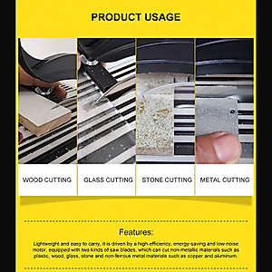 4 Inch Mini Table Saw, 90W Hobby Craft Saw Bench Top Cutting Miter Saw, 4500Rpm DIY Handmade Woodworking Metal Ceramic Glass Cutter with 3 Pieces Blades