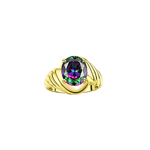 Rylos Rings for Women 14K Yellow Gold Ring Classic Designer Style Oval 12X10MM Solitaire Gemstone Ring June Alexandrite Jewelry for Women Size 10