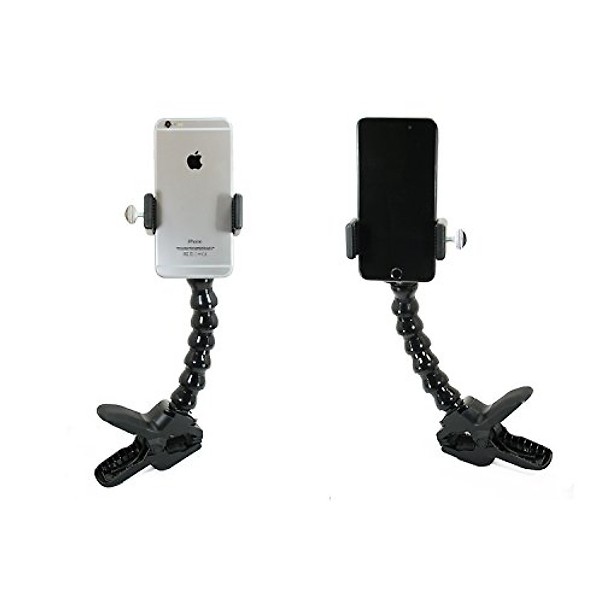 Golf Gadgets® - Swing Recording System | Large Device Holder (PHABLET) with Jaws Clamp & Gooseneck Mount. Compatible Large Devices Like iPhone 6/7 Plus, Samsung Galaxy Note, etc.