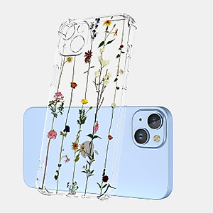 GTBDEKI Phone Case for Galaxy A40 Case,Samsung A40 SM-A405F Case with Screen Protector, Clear Case with Flower Garden Patterns Protective Phone Cover for Samsung Galaxy A40 Floral Garden