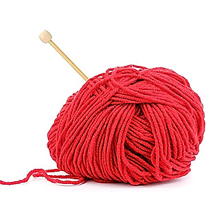 20 Pieces Bamboo Marking Pins Smooth Single Pointed Knitting Needles 2.75 Inch Long Marking Pins Knitting Accessories Crochet Supplies for Beginners DIY Craft Making, Mini Size