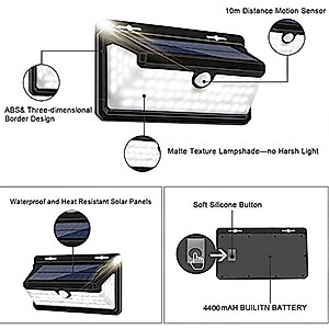 TOPUSER Solar Outdoor Lights,3 Modes Solar Flame Wall Light with Waterproof Motion Sensor Lights Solar Motion Lights for Yard Pathway Patio Garden Porch Backyards