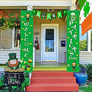 DECSPAS St Patricks Day Decorations, Irish Gnome Decorative Garden Stakes St Patricks Day Decor, Goblins in Gold Jars Design St. Patrick's Day Decorations for The Home, Outdoor, Garden, Patio