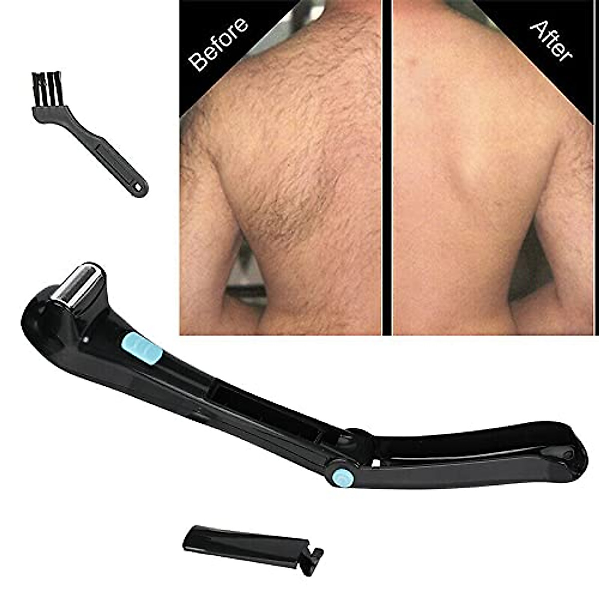 SLEE Electric Men's Back Hair Shaver Remover Body Trimmer Razor Self Groomer Shave