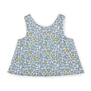 Hope & Henry Layette Baby Girl Woven Swing Top and Ruffle Bloomer 2-Piece Set