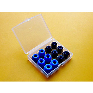 12pcs (BLMF-B)- S/M/L Premium Memory Foam and Round Replacement Eartips Earbuds Set Compatible with Jaybird Bluebuds X Earphones Headphones