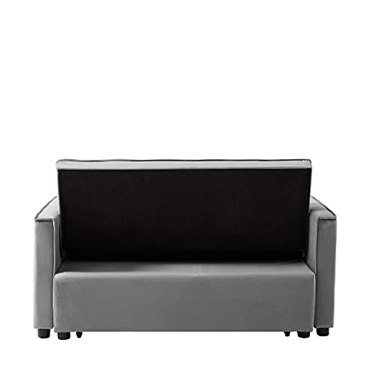 Eafurn 3 in 1 Sleeper Bed,Convertible Pull Out Loveseat with Reclining Backrest,Comfy 2 Seater Love Seat Lounge Sofa & Couches for Living Room Sofabed, Grey Button Tufted w/ 2 Lumbar Pillows