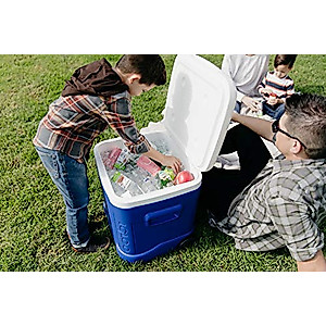 Igloo Ice Cube 60 Quart Roller Cooler , Ocean Blue
