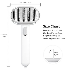 Aumuca Cat Brush for Shedding, Cat Brushes for Indoor Cats, Cat Brush for Long or Short Haired Cats, Cat Grooming Brush Cat Comb for Kitten Rabbit Massage Removes Loose Fur