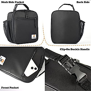 CaCTOUR Lunch Box Kids,Premium Insulated Lunch Bag for Girls Boys,Soft Bag Mini Cooler Back to School Thermal Reusable Lunch Bag for Work School Picnic (Black)