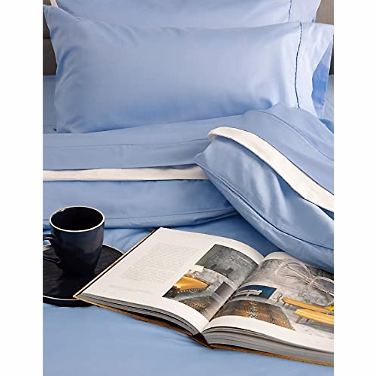 Highland Feather 100% Pure Cotton Duvet Cover – 300 Thread Count, Long-Staple Combed Cotton Best-Bedding Sheets for Bed, Breathable, Soft & Silky Sateen Weave