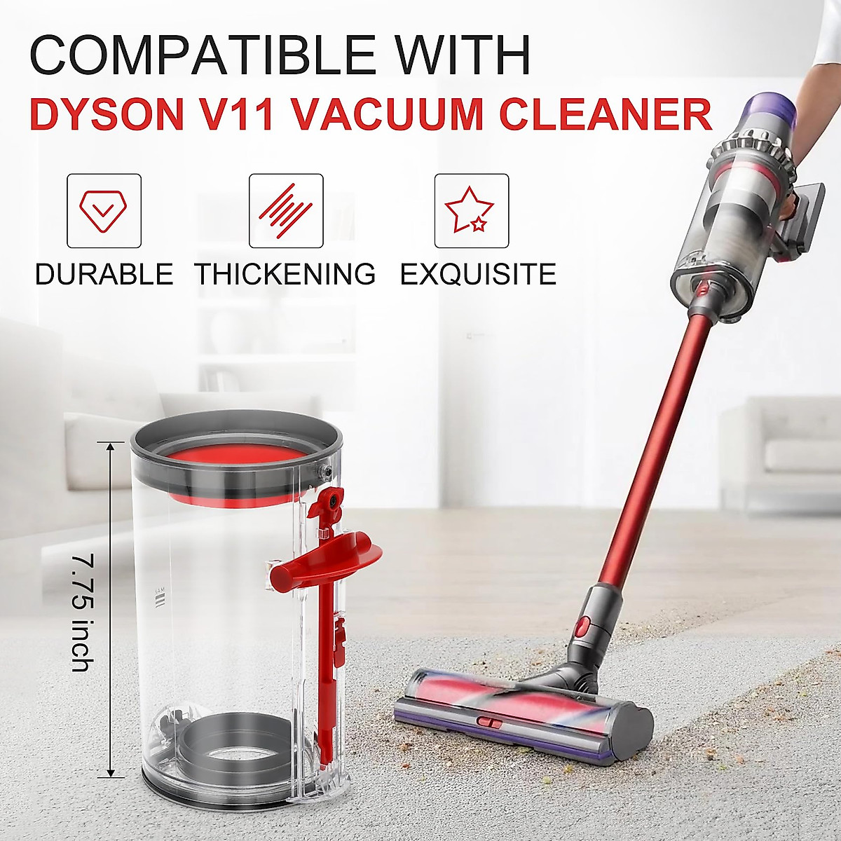 V11 Canister Dust Bin Replacement 970050-01 Compatible with dyson V11 V15 SV14 SV15 SV22 Vacuum Cleaner Canister Large Vacuum Bin Part no.965443-01 with HEPA Filter