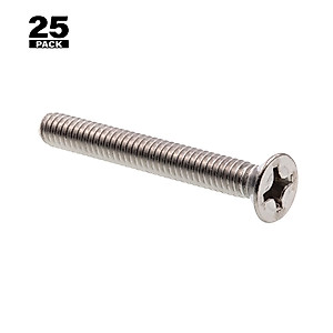Prime-Line 9001658, Flat Head, Phillips Drive, #12-24 X 1-3/4 in Machine Screws, #12-24, Zinc