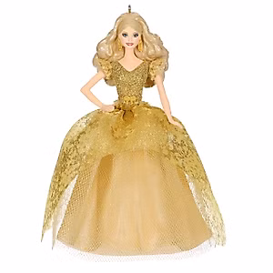 Hallmark Keepsake Plastic, Christmas Ornament 2020, Holiday Barbie Doll