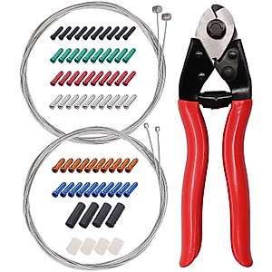 weideer 73Pcs Bicycle Brake Cable Shifter Cable with Bike Cable Cutter Bike Brake Cable Kit End Caps O-Rings Stainless Steel Wire Cutter Set for Mountain Bike Road Bicycle