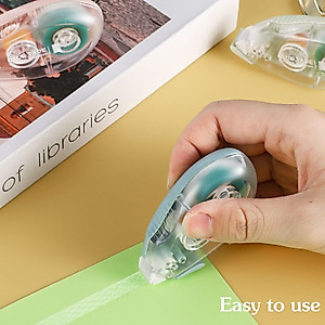 6 Pack Double Sided Tape Roll for Scrapbooking Supplies Permanent Double Sided Tape for Crafts Gift Wrapping Scrapbooking Glue Tape Roller Dispenser Runner(0.3Inch×20Ft)