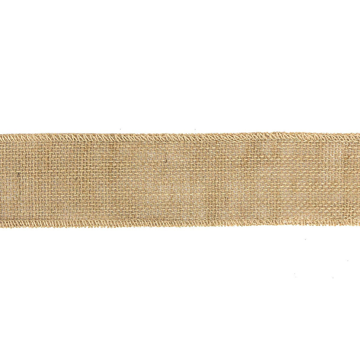 Midi Ribbon 2-1/2" Burlap Ribbon Fabric Craft Ribbon On Spool 10 Yards, Natural