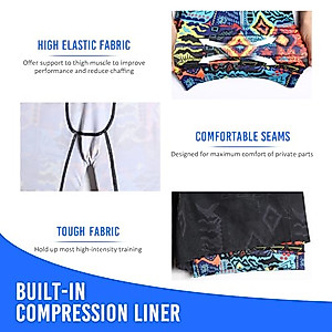 maamgic Mens Workout Shorts 2 in 1 Stretch 5 inch Inseam Gym Shorts Running Shorts with Compression Liner Zip Pocket