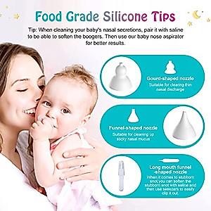 FEDOLOY Baby Nasal Aspirator, Electric Baby Nasal Aspirator, Care for Baby's Health, Only for Mothers to Choose The Right Electric Nose Sucker for Their Babies, White