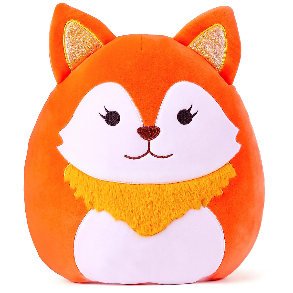 PLAYNICS Large Fox Plush Pillow Stuffed Animal Toy,13" Big Size Cute Soft Toys Fat Kawaii Hugging Stuff Cuddle Huggable Plushie Toy,Gift for Kids