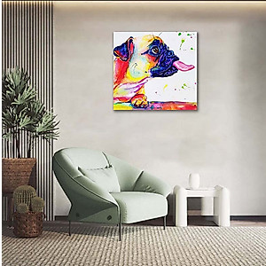 YBDXHA Abstract animal pet dog Wall Decoration Art Canvas Painting Print Picture Living Room Dining Room Bedroom Home Decorations (artwork-3, 20x24inch)