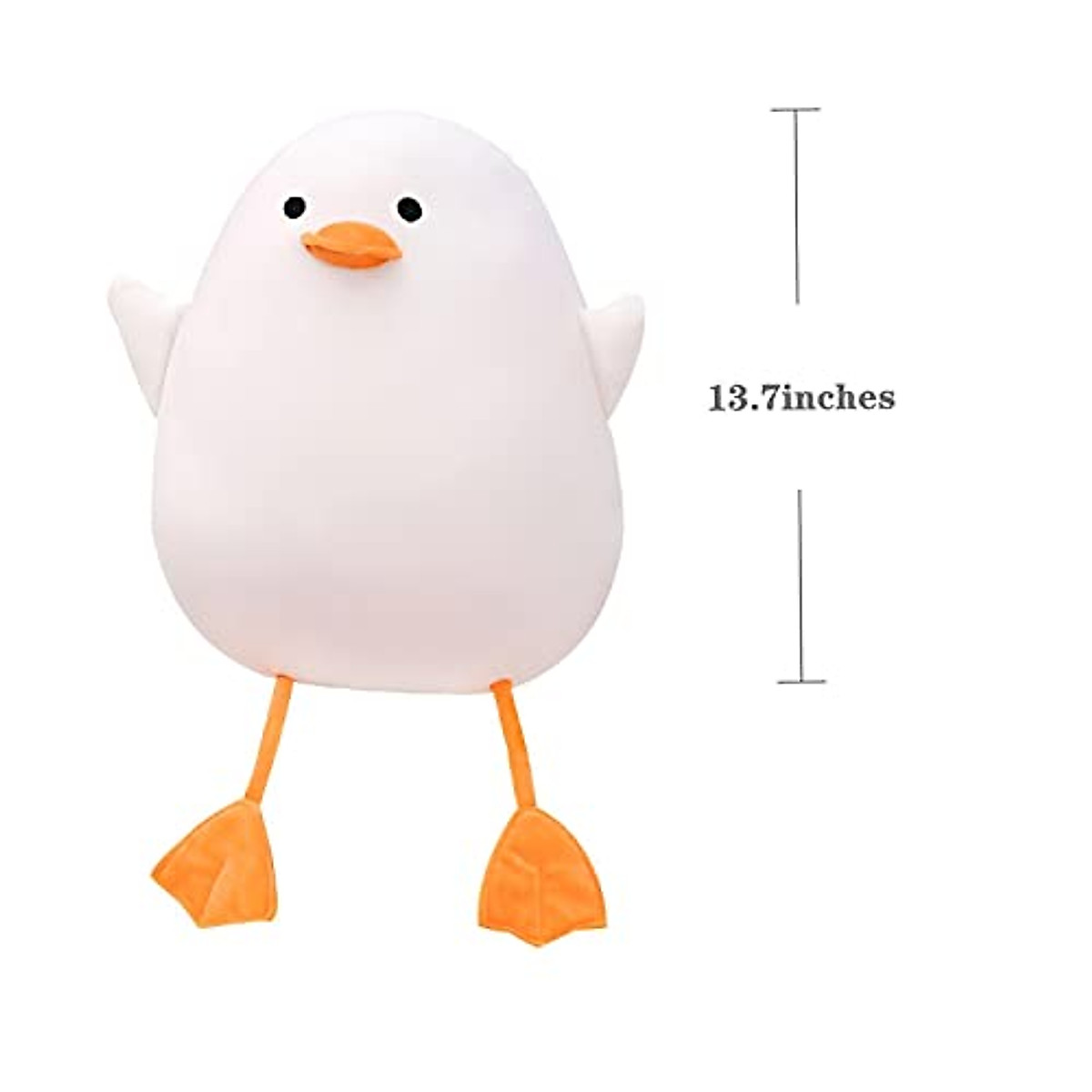 DRUNKENRIVER Cute Duck Stuffed Animals Sleeping Pillows Gifts for Girls Teens White Plushie Hugging Animal Super Soft Toys Christmas, Valentine's Day Gifts (White,13.7inches)