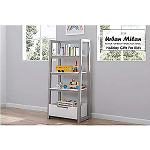 Delta Children Ladder Shelf, White/Grey