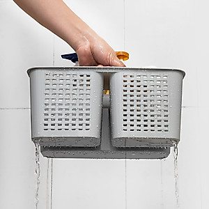 Tiawudi Portable Shower Caddy, Caddy Organizer with Handle, Plastic Shower Basket Hold Soap, Shampoo, Hair Supplies and Beauty Products, Cleaning Supplies Organizer for Home, Dorm, Shelf and Cabinet