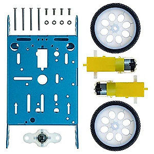 Robotistan - Multi-Purpose Aluminum 2WD Robot Body - Blue Robot Platform Kit