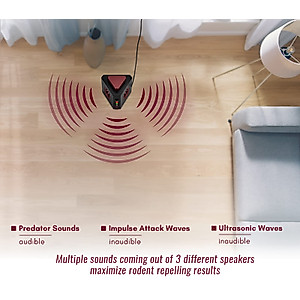 Loraffe Ultrasonic Rodent Repellers Bundle, 12V Under Hood Animal Repellers, Plug in Rodent Repeller for Indoor Use, Vehicle and Garage Rodent Defense Pest Control