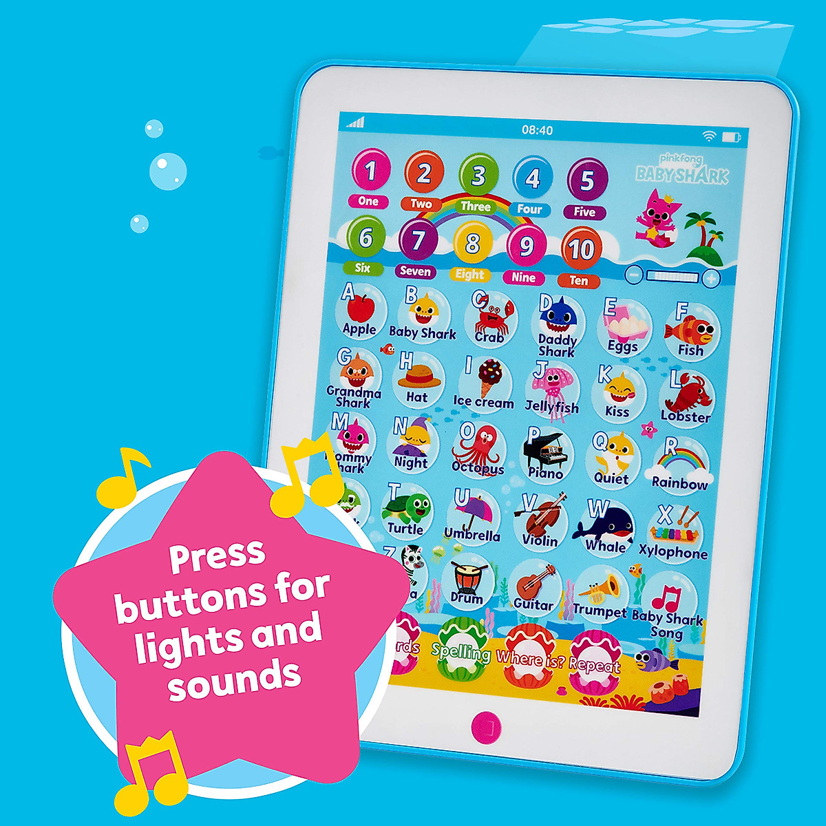 WowWee Pinkfong Baby Shark Tablet - Educational Preschool Toy