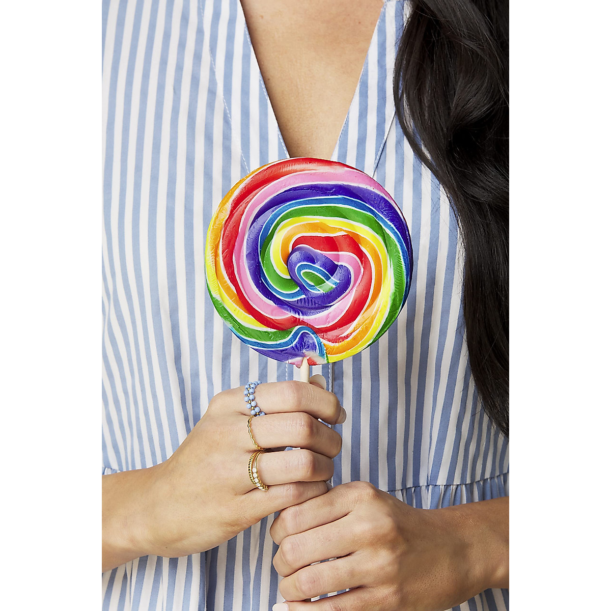 Mud Pie Women's Dainty Layering Ring Set, Pink, One Size