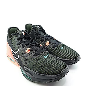 Nike mens Lebron Witness VI Basketball Trainers Cz4052 Shoes, Black Sequoia Crimson Pulse Metallic Silver, 11