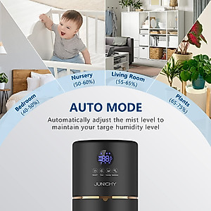 Humidifiers 2.4Gal / 9L Humidifiers For Large Room 1000 sq.ft Whole House Humidifiers Top Fill Humidifier for Bedroom Night Light 24H Timer Essential Oil Diffuer Humidifier for Nursery Baby Home