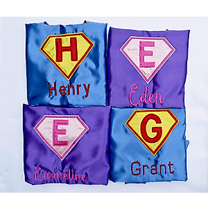 Personalized Super Hero Capes kids - Name/Initial Embroidered Toddler Superhero Costume for Superhero Party - Gift for Superhero Themed Birthday Party, Costume Party, Special costumes for kids