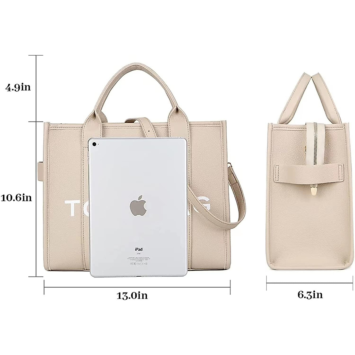 JBB Tote Bags for Women Oversized PU Leather Crossbody Bags Top-Handle Shoulder Tote Bags