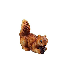 PHNAM Garden Statue,Miniature Squirrel Resin Random 6Pcs,Outdoor Lawn Decoration Gardening Doll House Flower Bonsai Potted Plant Decoration Statue