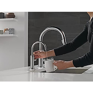 DELTA FAUCET Contemporary Round Instant Hot Water Dispenser, Arctic Stainless
