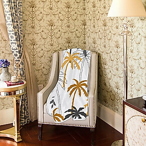 DreamBay Soft Throw Blanket for Couch Sofa Palm Tree Pattern Lightweight Blanket Women Microfiber Blanket for Bed Office Camping Travel 50x60 inches