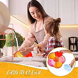 2 Pcs Flower Shaped Snack Tray Fruit Bowl Divided Serving Container 6 Compartment Fruit Tray Nut Candy Veggie Tray with Lid Fruit Platter Plastic Appetizer Tray Fruit Plate Organizer for Party Supply