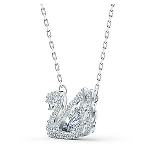 SWAROVSKI Swan Pendant Necklace, Iconic Swan Pendant with Clear Crystals on a Rhodium Finish Setting, Part of the Swan Collection
