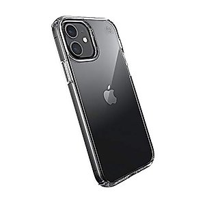 Speck iPhone 12 Clear Case - Drop Protection Fits iPhone 12 Pro & iPhone 12 Phones - Scratch Resistant, Anti-Yellowing & Anti-Fade with Slim Design - 6.1 Inch - Perfect Clear Presidio