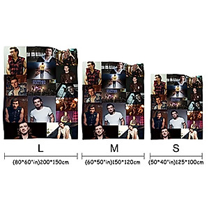 ECLUT Morgan-Wallen Blanket Fleece Lightweight Cozy Soft Blanket Couch Sofa Livingroon Bedroom Decor 50"X40" (Black3, 50"x40")