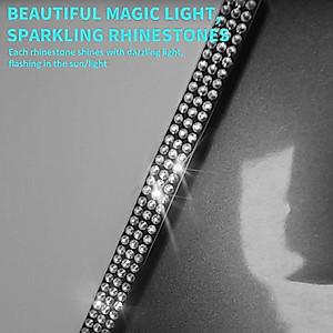 eing Door Edge Anti-Scratch Sticker Door Crash Bumper Crystal Bling Protection Tape Rubber Strip Car Door Protector/ Guard,90cm/35.4" Each One,4Pack/Set,White