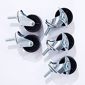 Wire Shelving 6 Tiers Polygonal Corner Shelf, Metal Storage Standing Rack with Wheels, Corner Wire Shelf for Kitchen, Garage and Living Room( US Shipping) (Black)